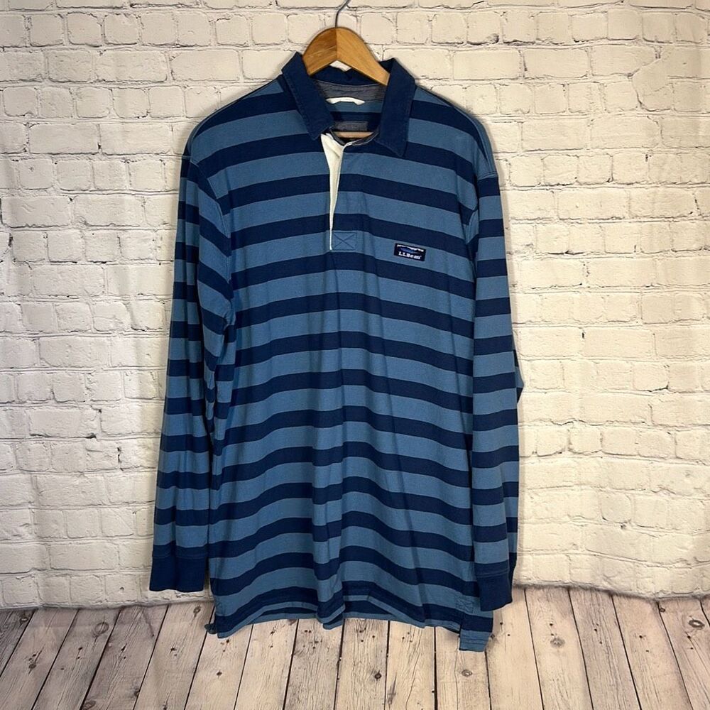 L.L. Bean Men's Lakewashed Rugby, Traditional Fit Lon… - Gem